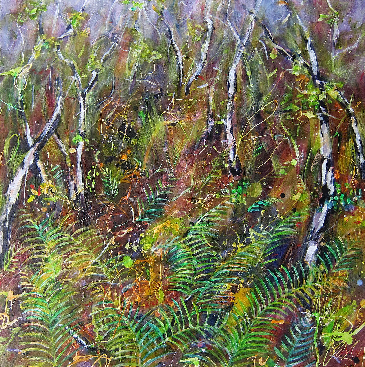 Wallum Tea Trees, 2014/16, Mixed media on canvas, 120x120cm. SOLD ...